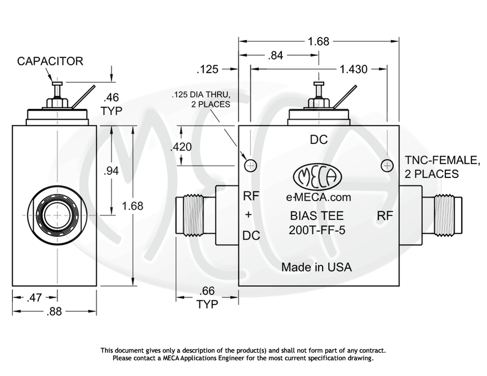 DC Blocks & Bias Tees — MECA Electronics, Inc.