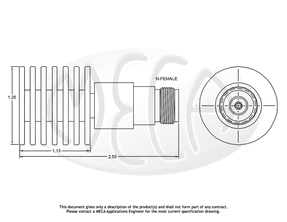RF Terminations N-Type — MECA Electronics, Inc.