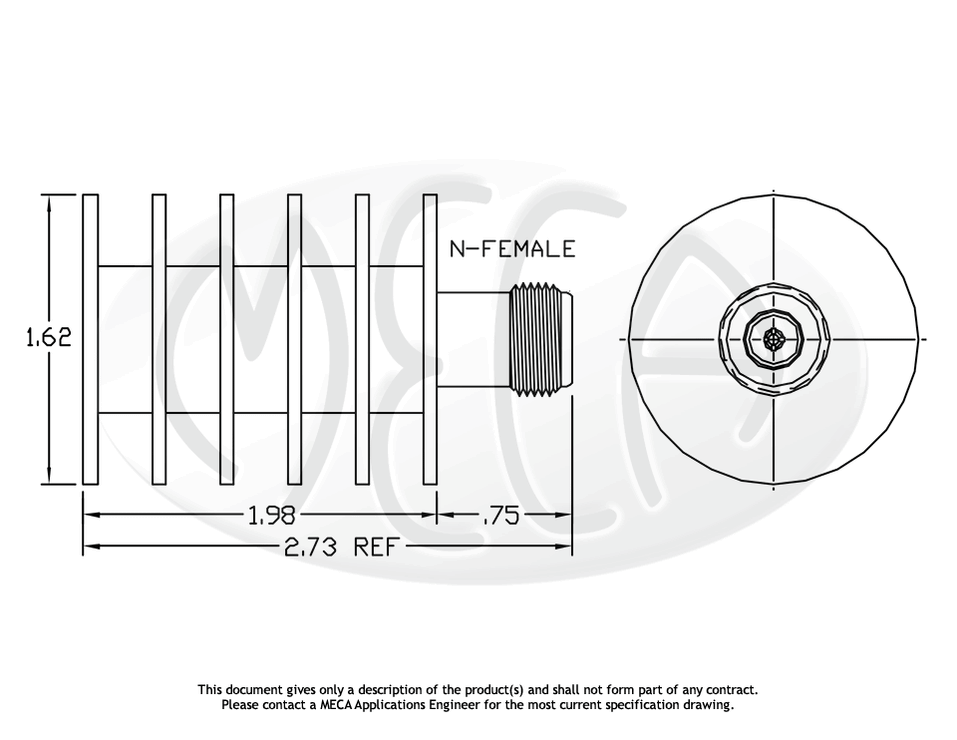 RF Terminations N-Type — MECA Electronics, Inc.