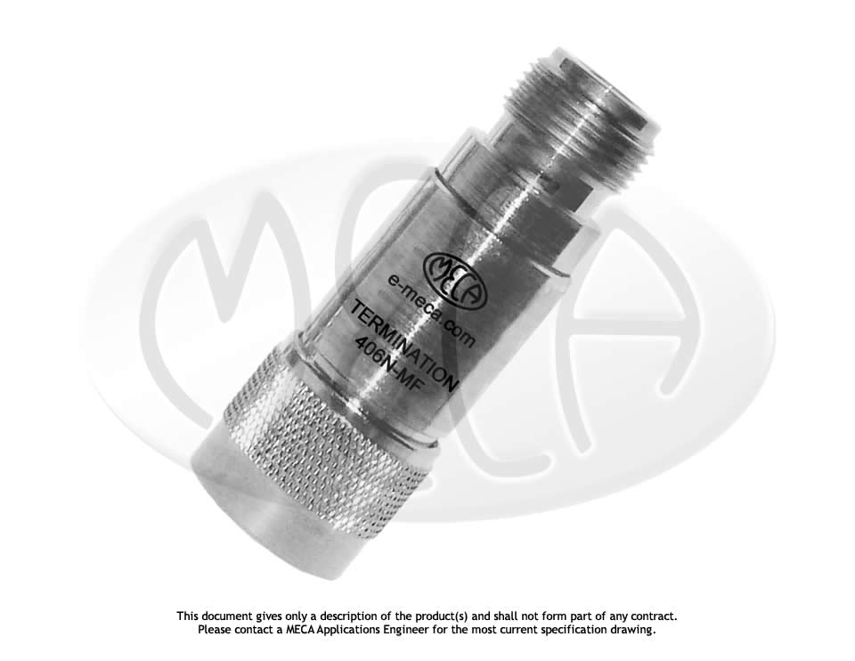 RF-Terminations, 406N-MF, Feed Thru N-Type, 2 Watts, 0.3-1.0 GHz — MECA ...