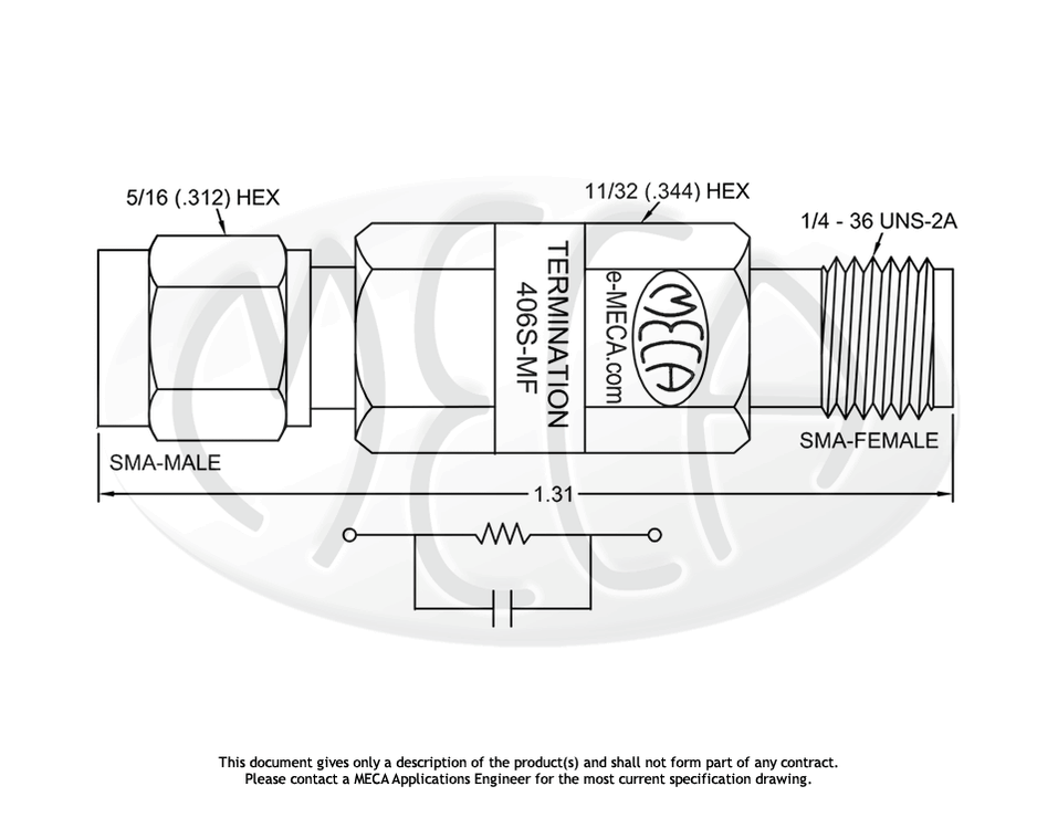 RF Terminations SMA — MECA Electronics, Inc.