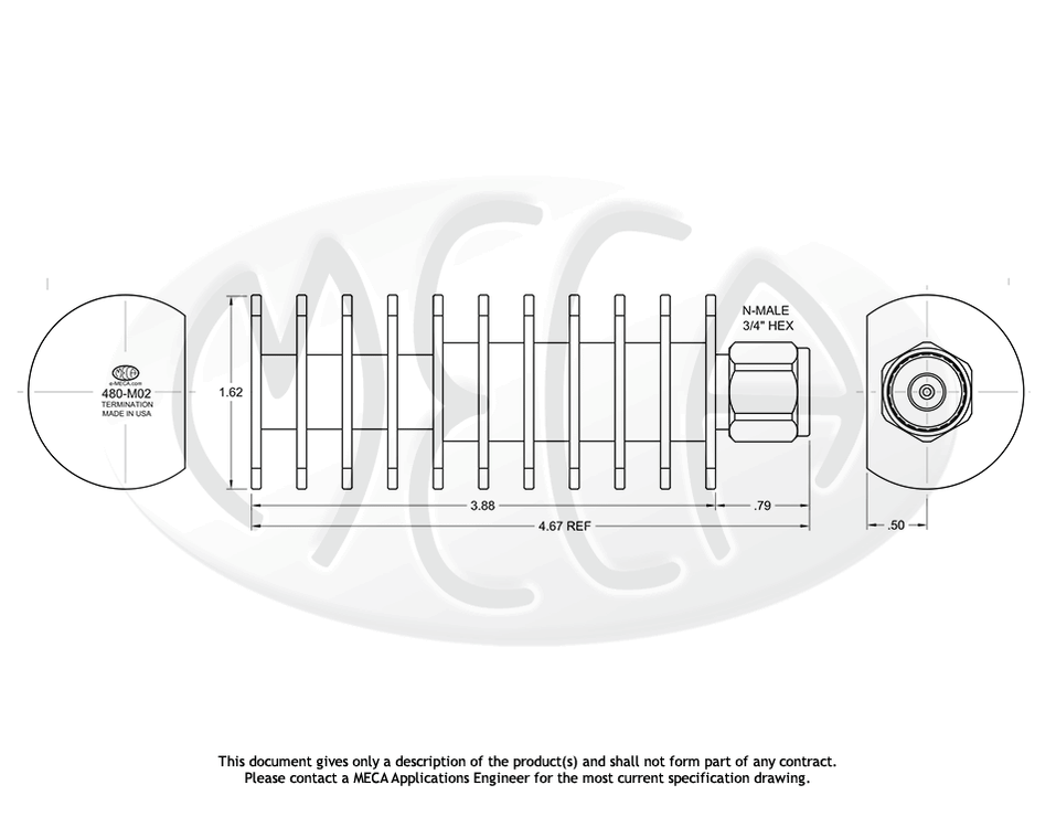 RF Terminations N-Type — MECA Electronics, Inc.