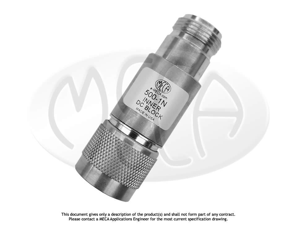 DC Block, 500-1N, 100 Watts, N-Type 0.400-3.000 GHz — MECA Electronics ...