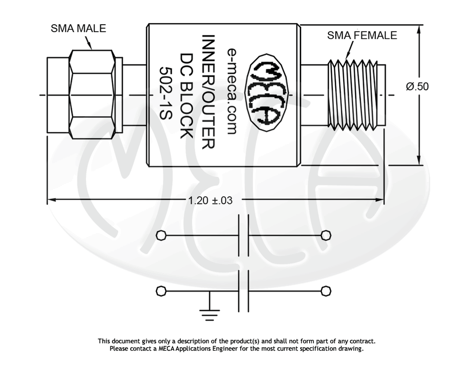 DC Blocks SMA — MECA Electronics, Inc.