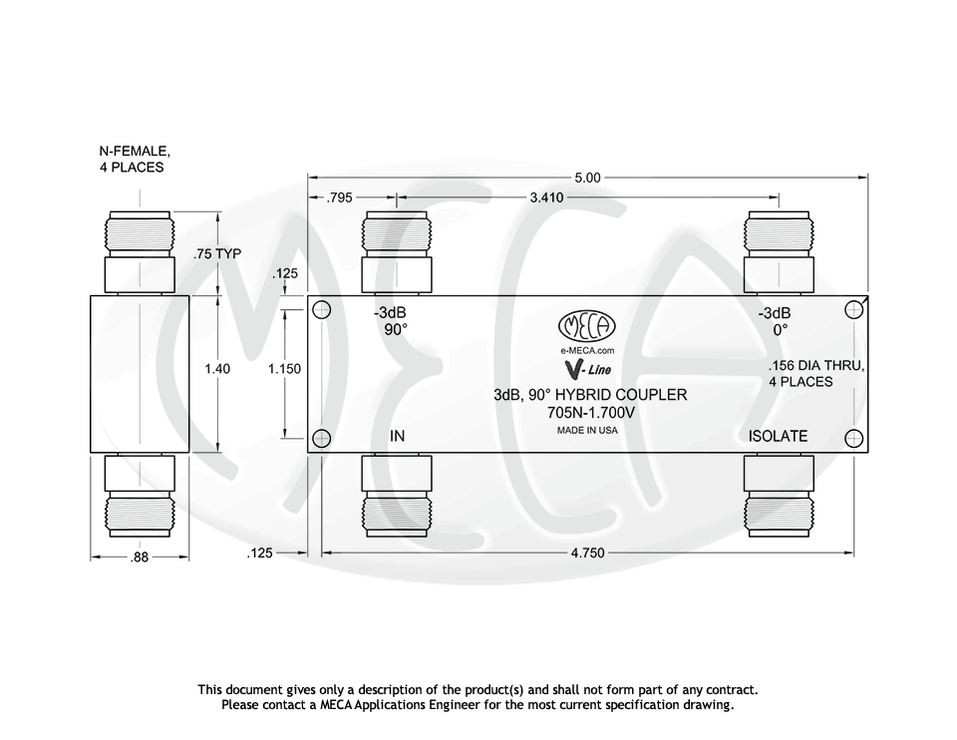 3 dB Hybrids Couplers — MECA Electronics, Inc.