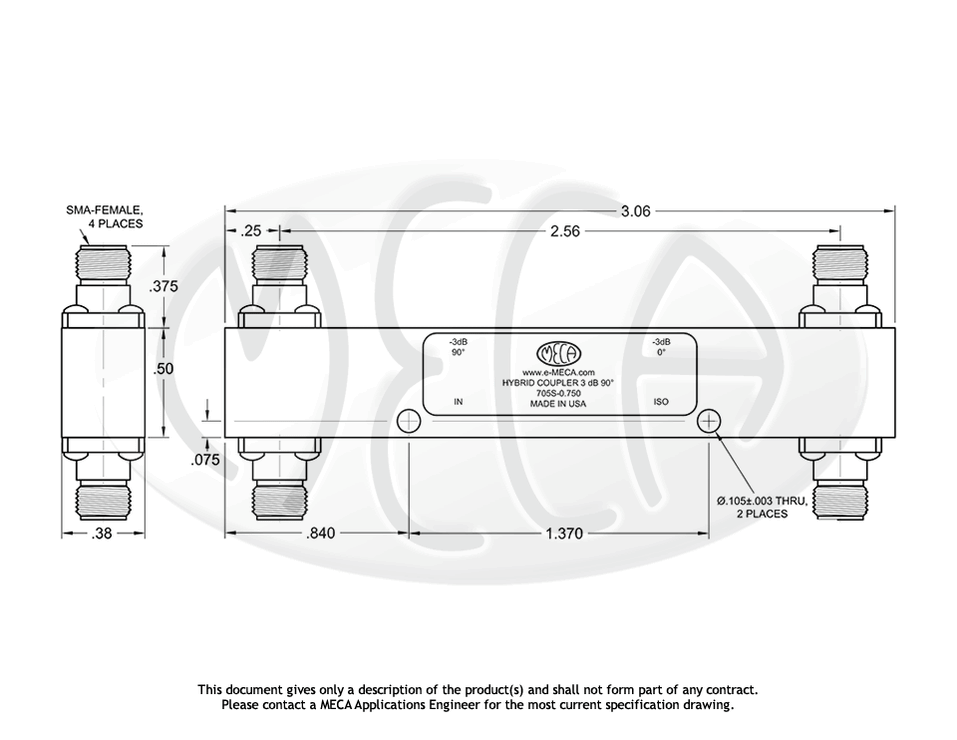 3 dB Hybrids Couplers — MECA Electronics, Inc.