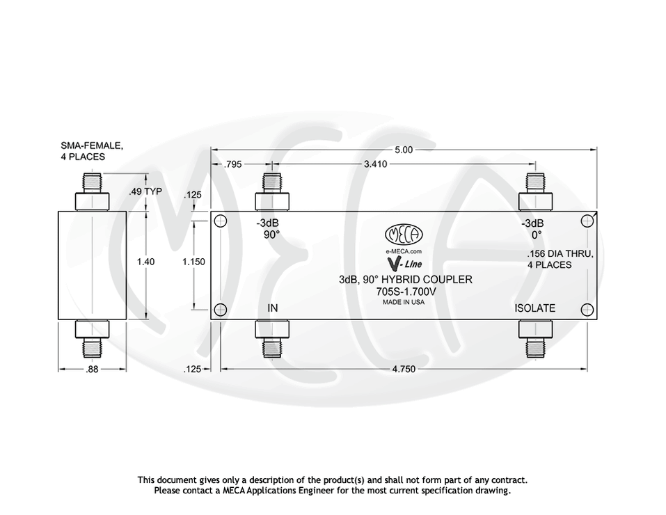 3 dB Hybrids Couplers — MECA Electronics, Inc.