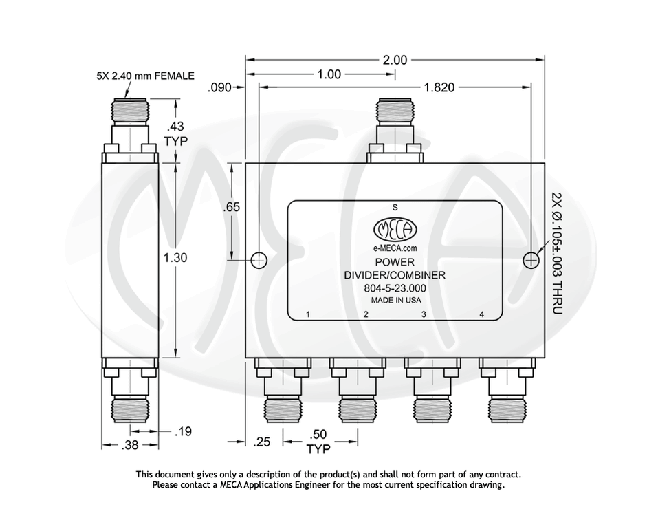 mmWave Power Dividers — MECA Electronics, Inc.