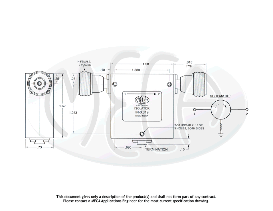 RF Isolators — MECA Electronics, Inc.