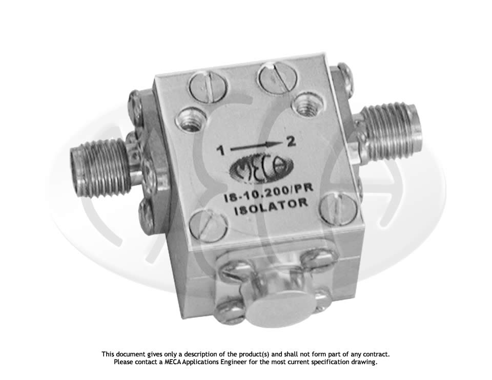 Microwave Isolators, IS-10.200, 2 Watts, SMA-Female 8.0-12.4 GHz — MECA ...