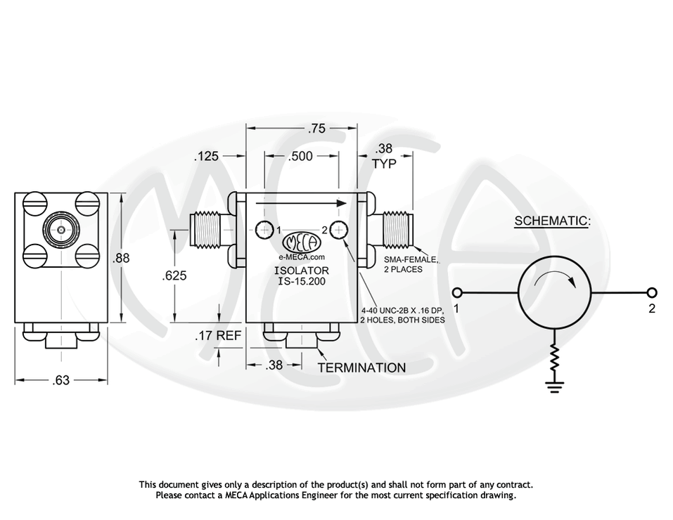 Isolator & Circulator — MECA Electronics, Inc.