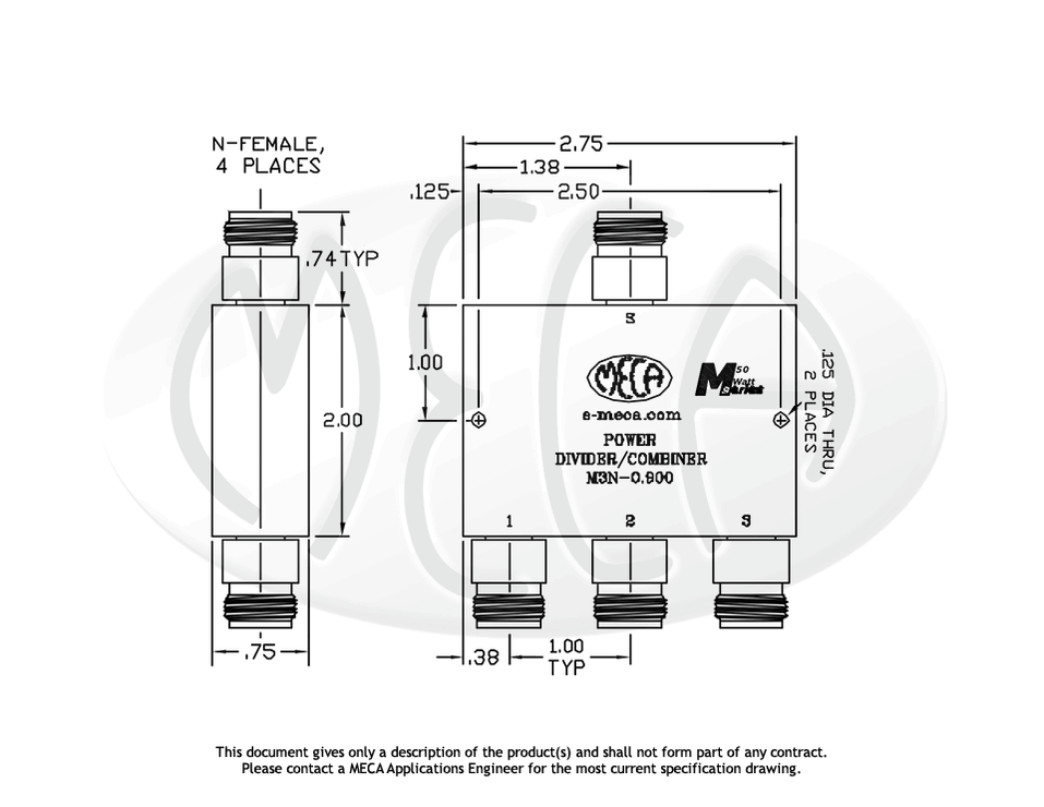 Power Dividers Additional Dividers — MECA Electronics, Inc.