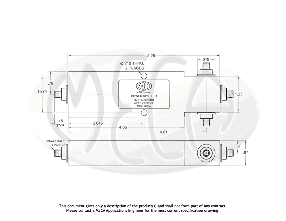 Splitters Reactive Power Splitters — MECA Electronics, Inc.