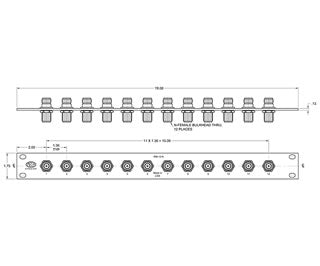 Integrated Assemblies, RM-12-N, Patch Panel x 12, N-Female, DC-11.000 ...